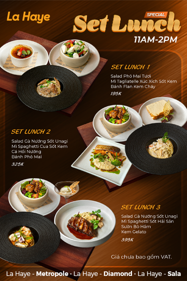 NEW MENU SET LUNCH GIÁ CHỈ TỪ 195K