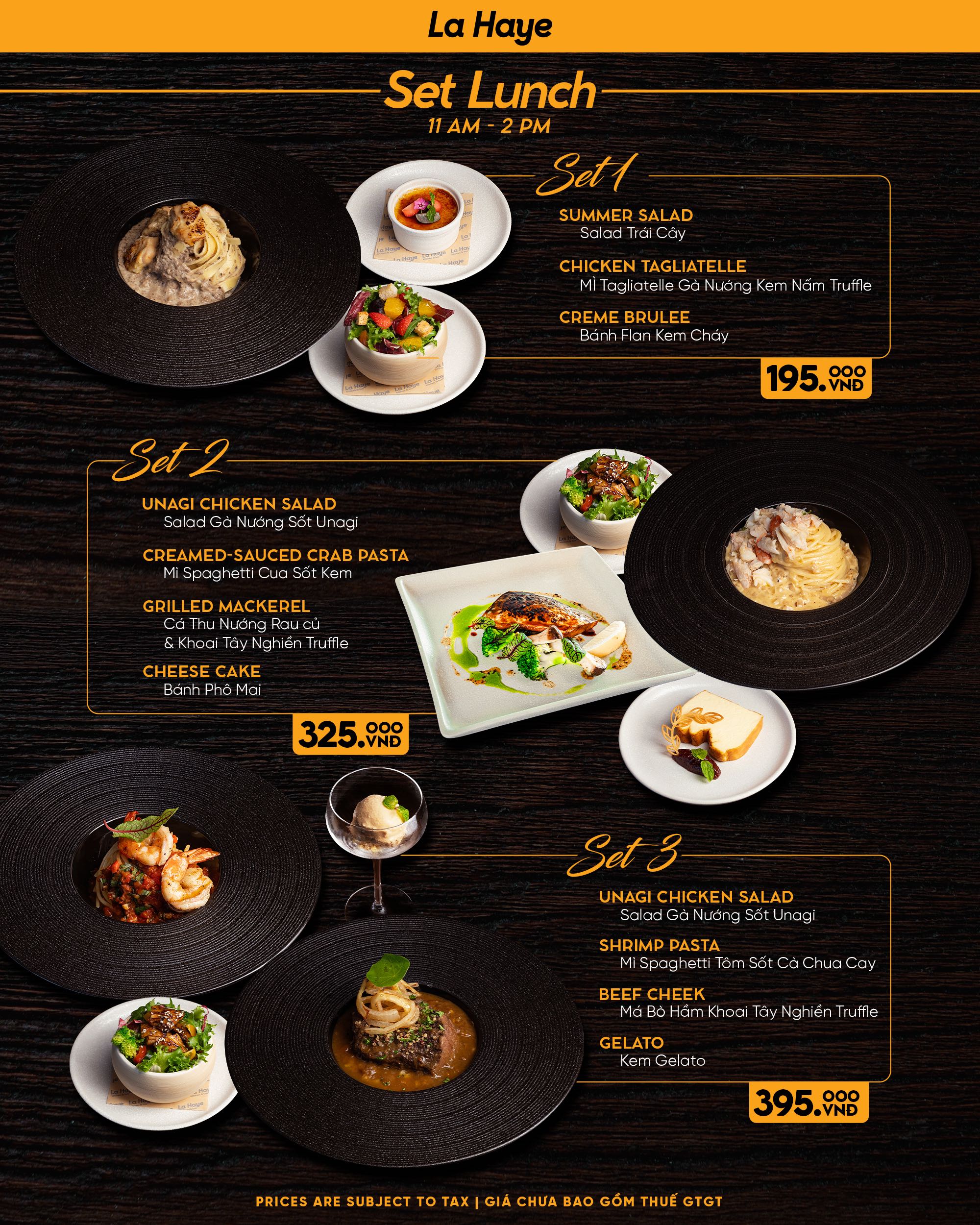 SET LUNCH - A FEAST FOR THE SENSES