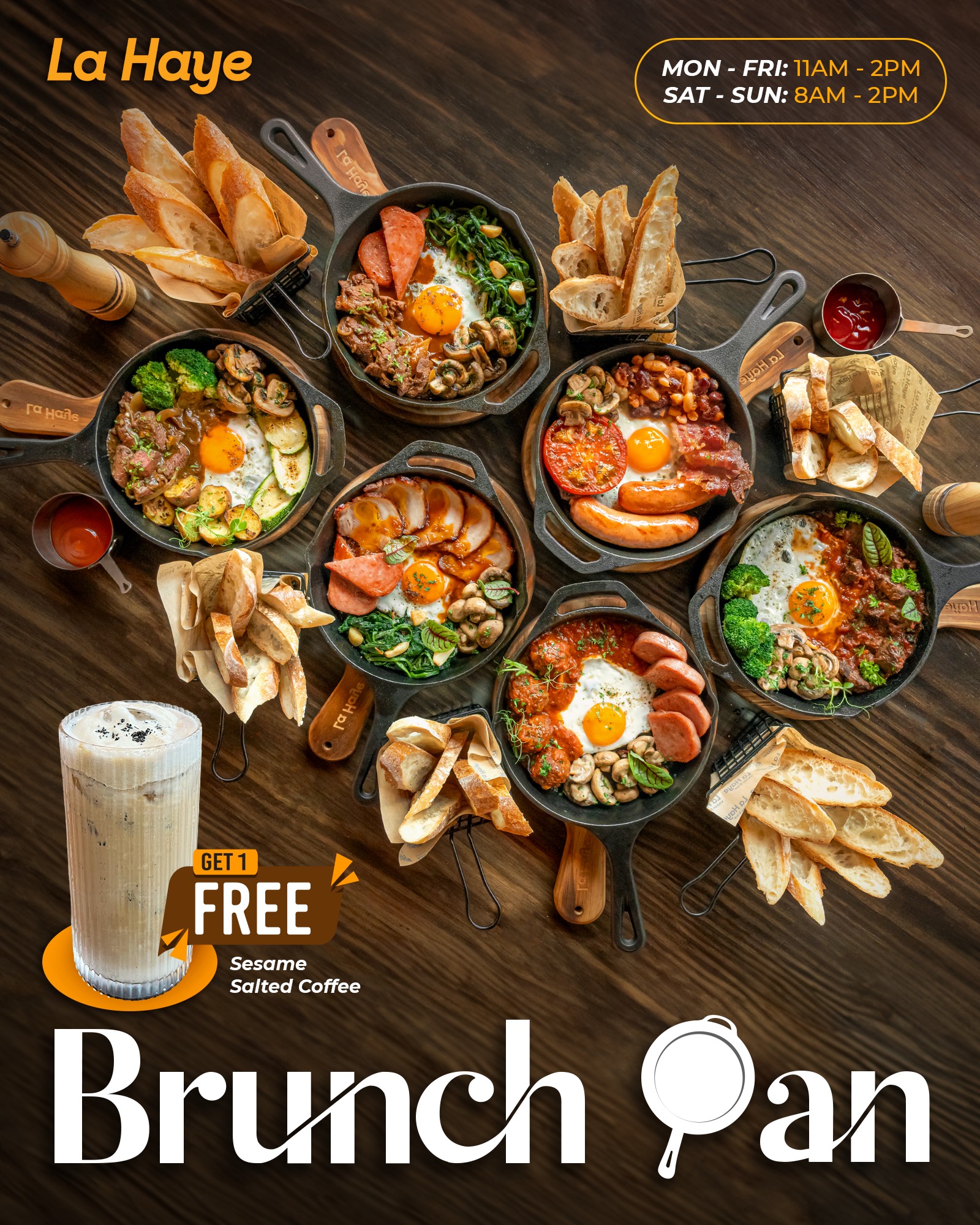 BRUNCH PAN NO NÊ, TẶNG CÀ PHÊ MUỐI MÈ